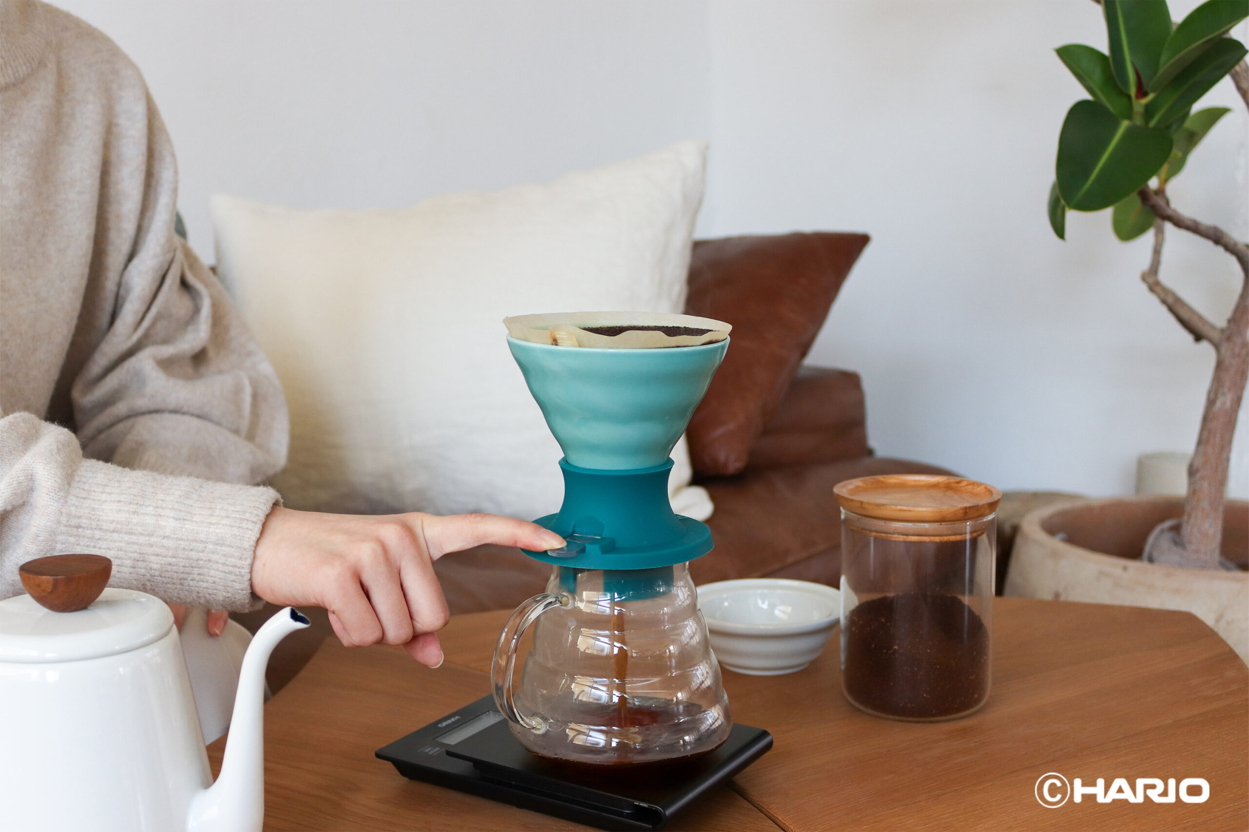 Hario V60 Immersion Ceramic Dripper SWITCH (Turkuaz) - Hario Türkiye