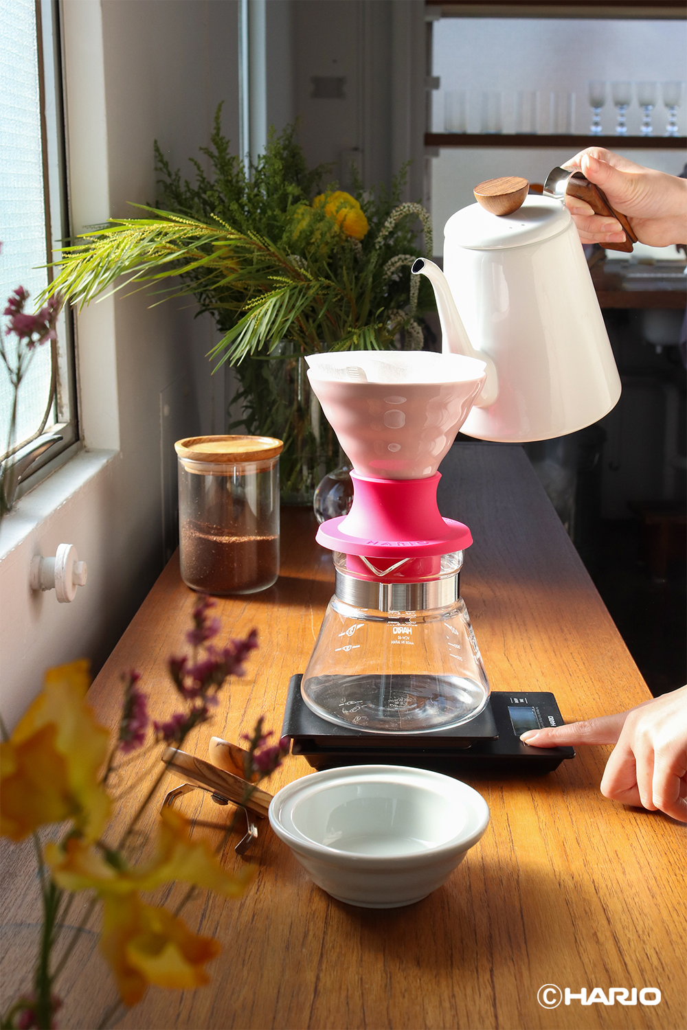 Hario V60 Immersion Ceramic Dripper SWITCH (Pembe) - Hario Türkiye