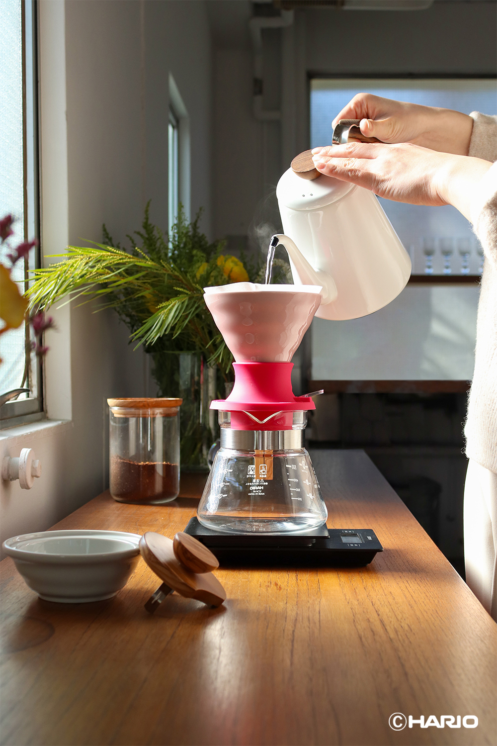 Hario V60 Immersion Ceramic Dripper SWITCH (Pembe) - Hario Türkiye